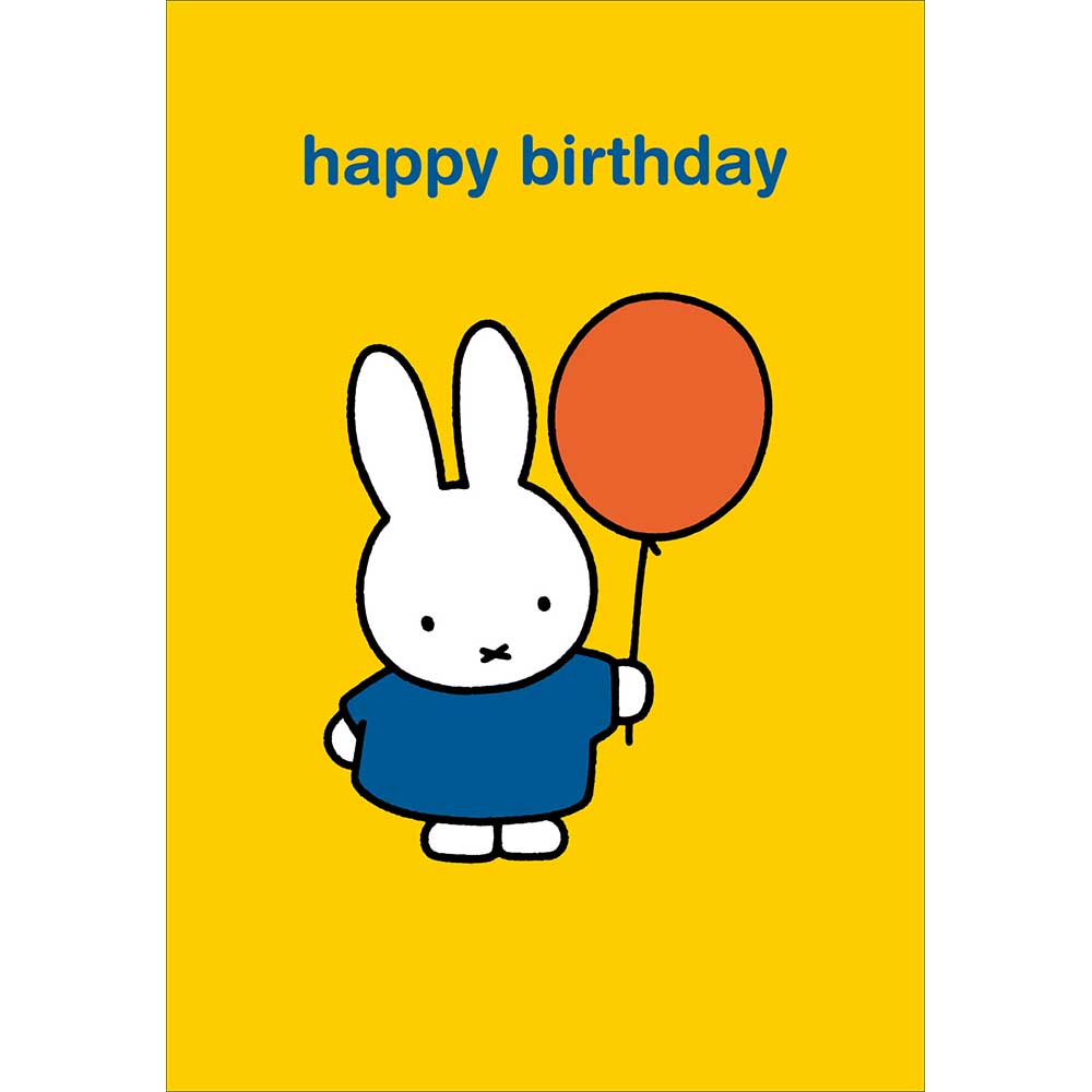 Miffy Balloons and Birthday fun card