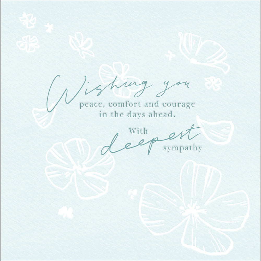 Deepest Condolences Card - Sympathy card