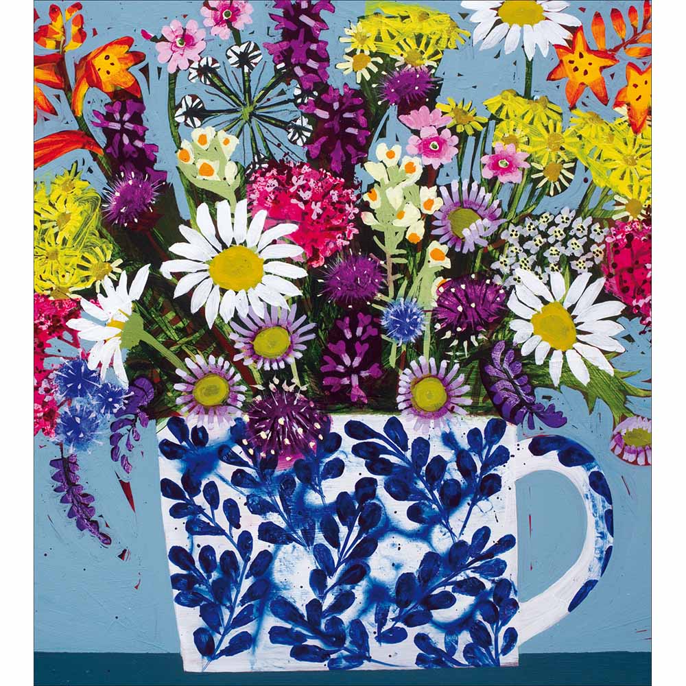 Cornish bunch in a Greek vase card | Daisy Park