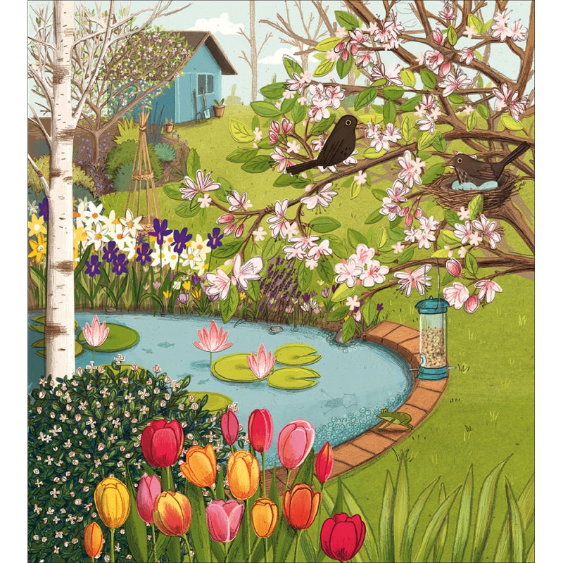Spring Garden blank card
