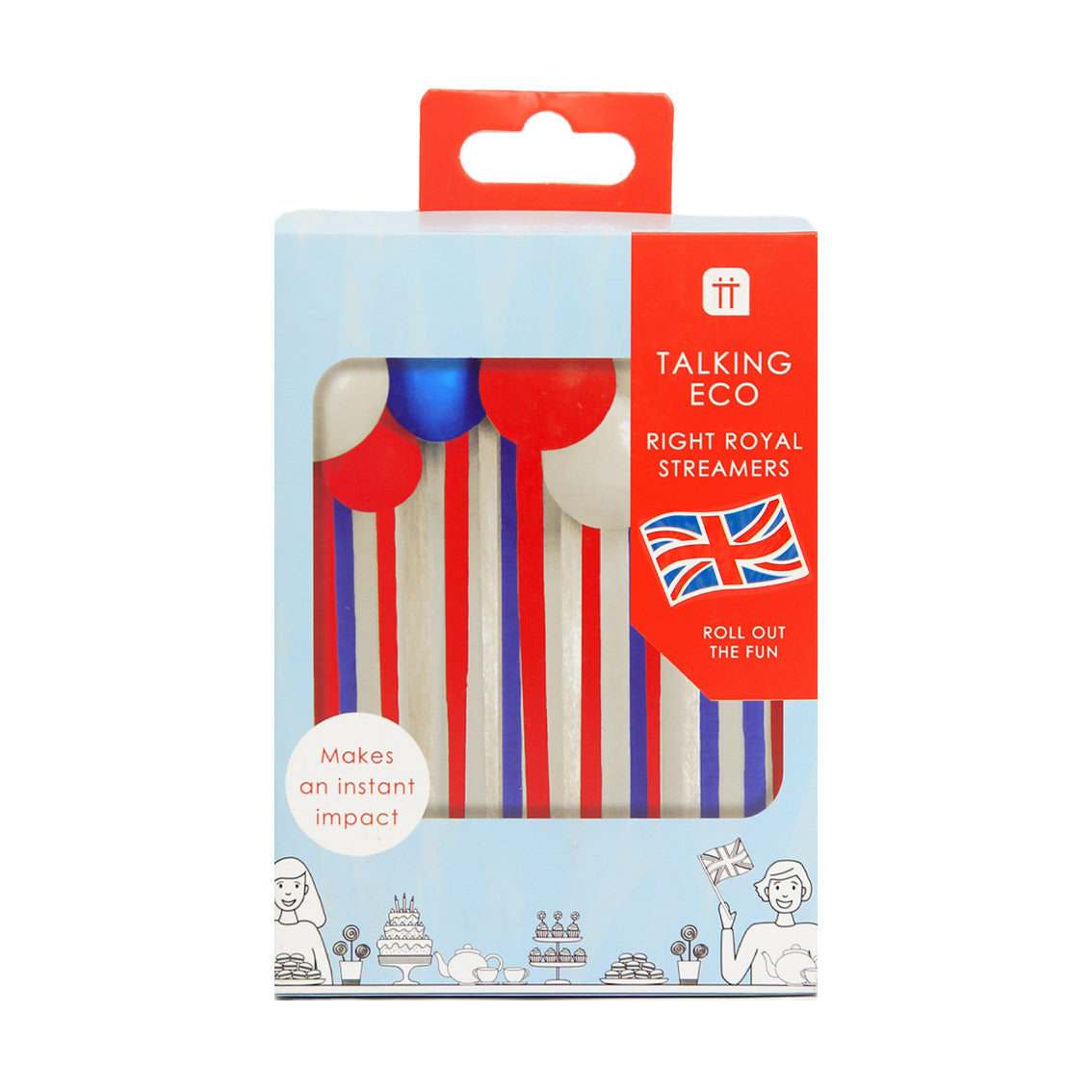 Right Royal Spectacle red, white & blue paper streamers | Daisy Park